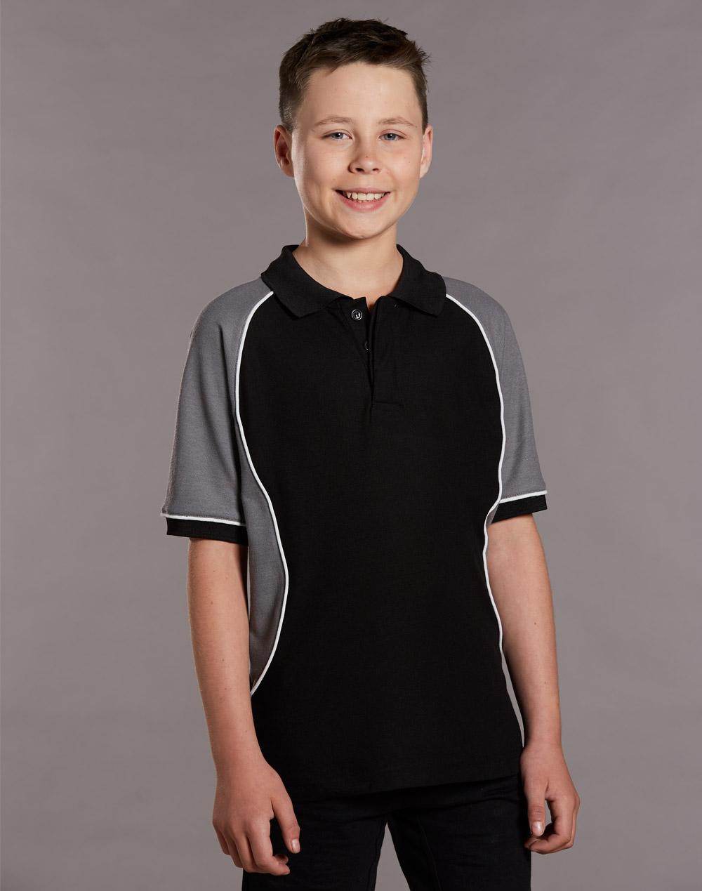 PS77K Kids Arena TrueDry Tri-colour Short Sleeve Pique Polo